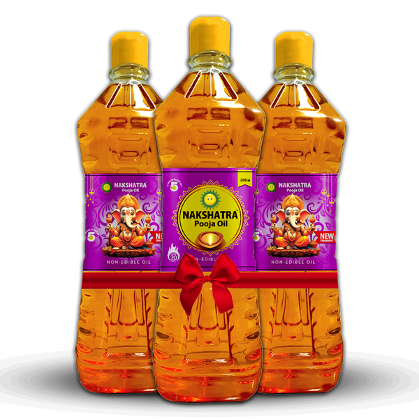 Nakshatra Pooja Oil Ganesh Fragrance 1L- Set of 3-Total 3L ...