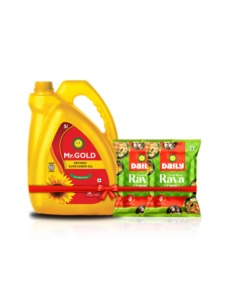 Bakrid Special Smart Kitchen Combo (Mr. Gold Sunflower oil 5L, Daily R ...