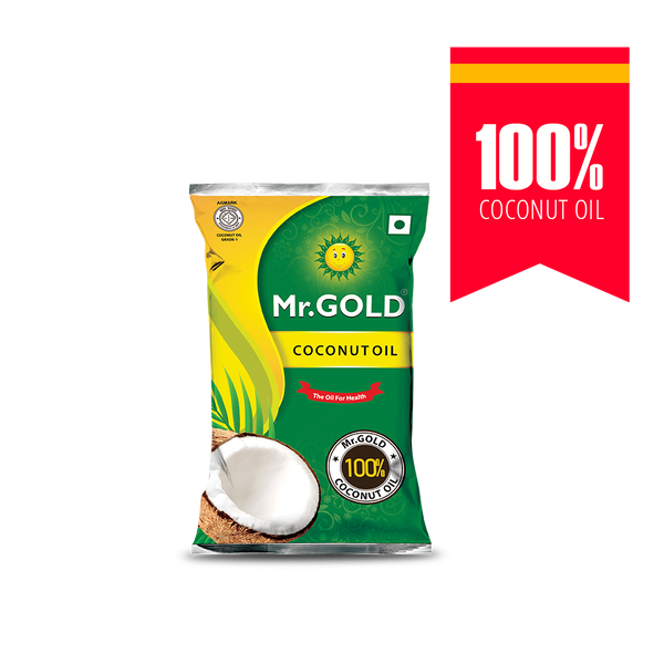 Mr.Gold Coconut Oil Pouch, 1 L – sunrajaoilindustries